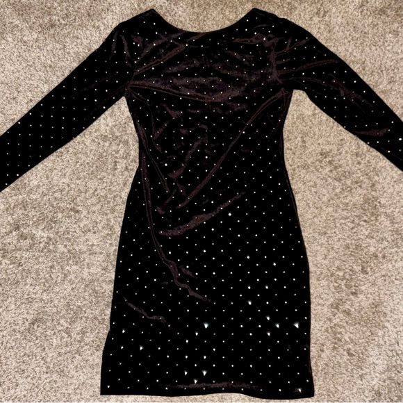 H&M | Dresses | Hm Velvet Swoop Back Dress | Poshmark